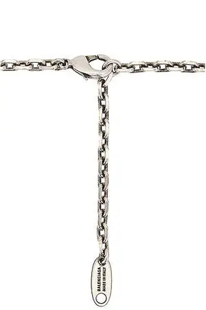Balenciaga Goth Sword Necklace In Metallic Silver - Antique Silver